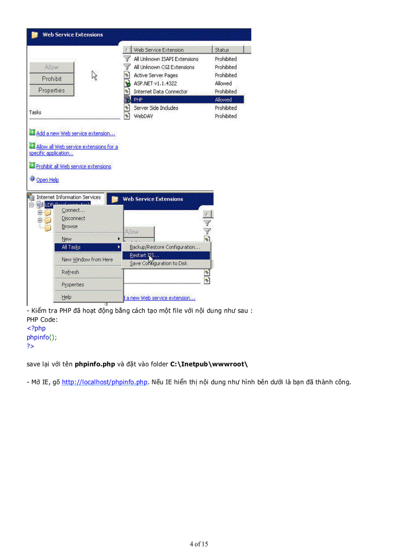 Install PHP MySQL With IIS