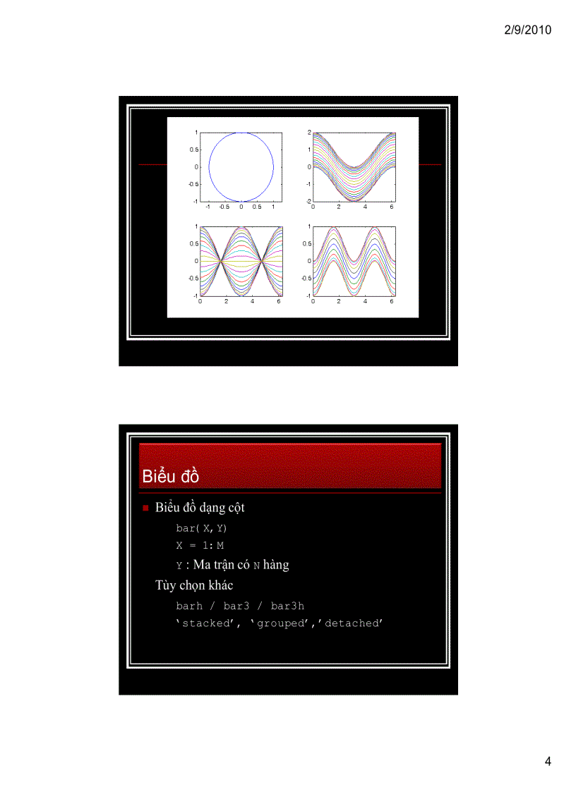 Chú thích đồ thị và vẽ biểu đồ trong Matlab