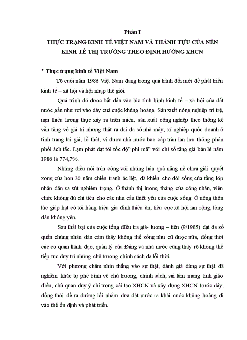 Thành tựu của nền kinh tế thị trường định hướng XNCN ở Việt Nam