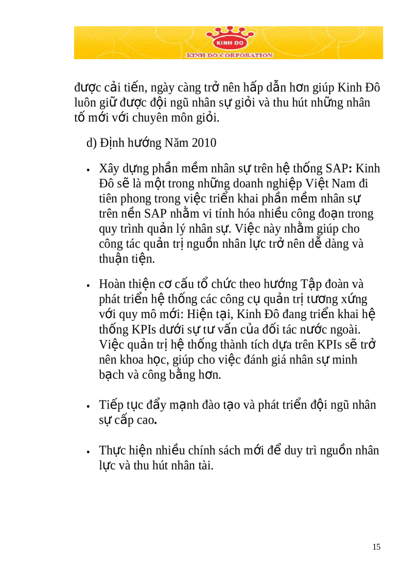 Giới thiệu tập đoàn Kinh Đô