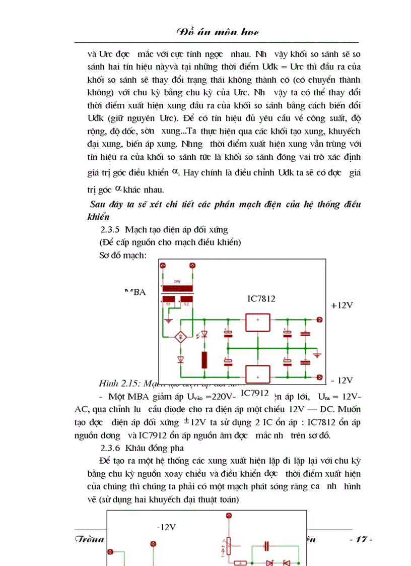 Đồ án thiết kế bộ biến đổi DC AC điều khiển động cơ một chiều