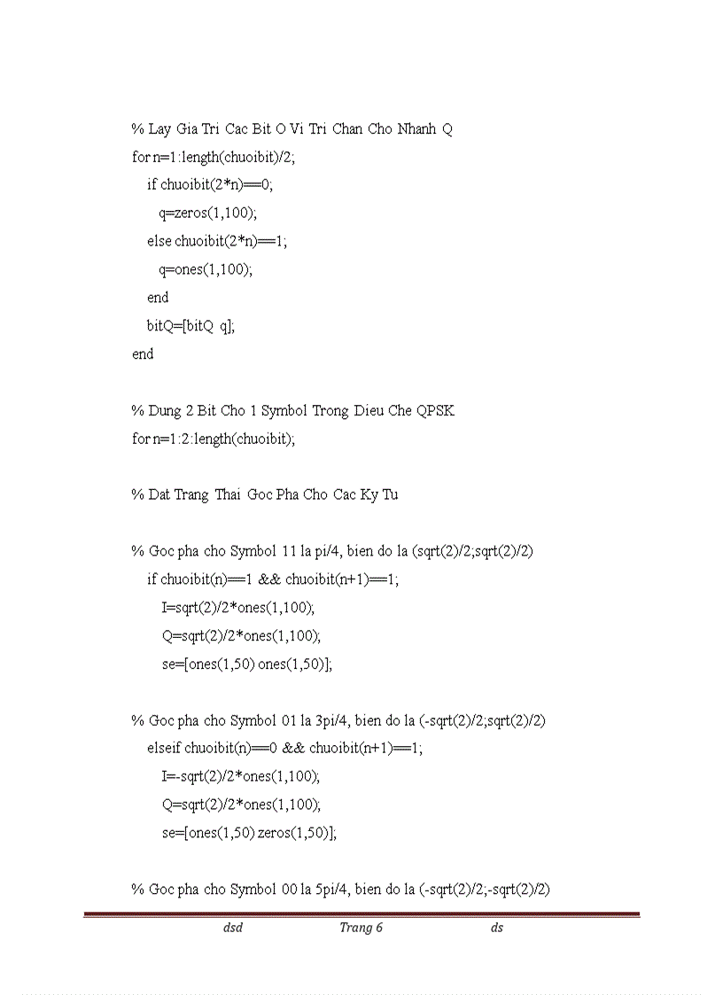 Mô phỏng điều chế khóa dịch pha QPSK 4PSK bằng MatLab