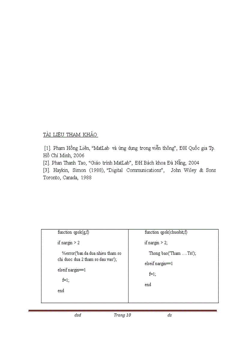 Mô phỏng điều chế khóa dịch pha QPSK 4PSK bằng MatLab