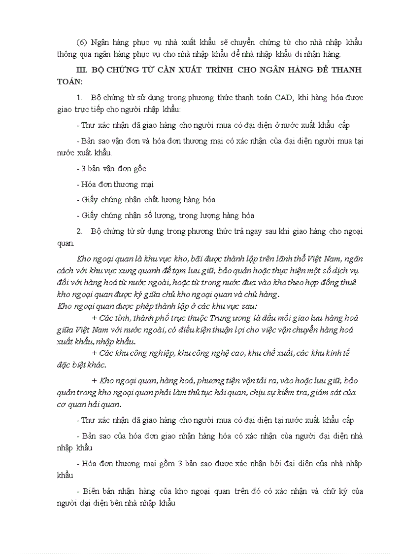 Tìm hiểu về Cash Against Document CAD