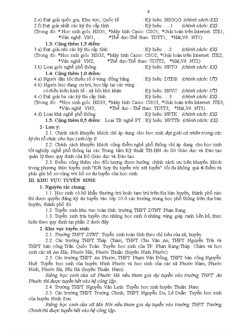 Huong dan tuyen sinh lop 10