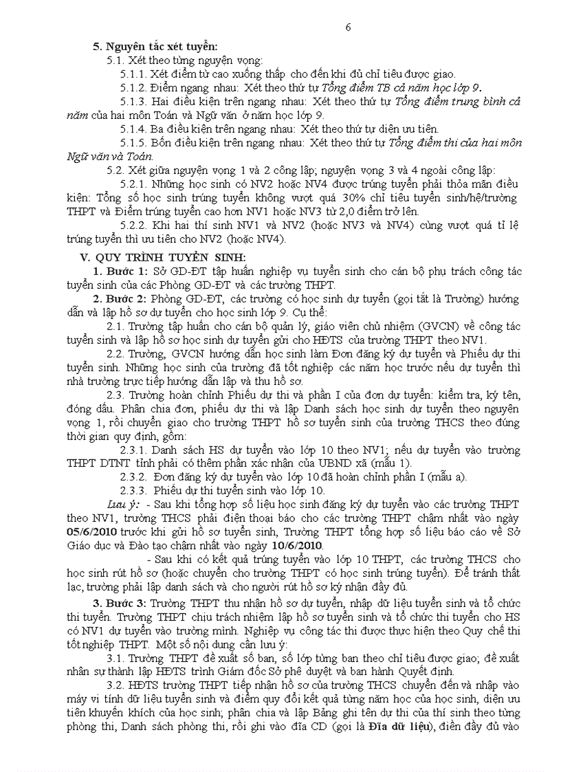 Huong dan tuyen sinh lop 10