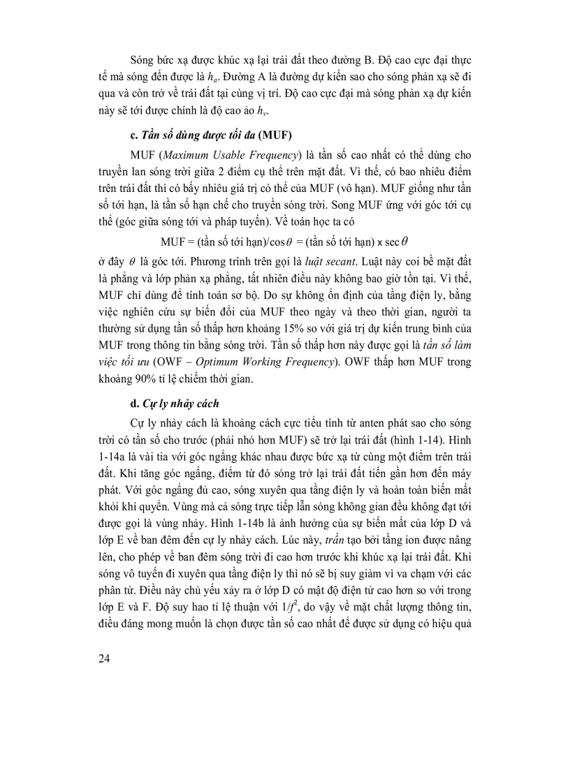 Giáo trình cơ sở kỹ thuât thông tin vô tuyến